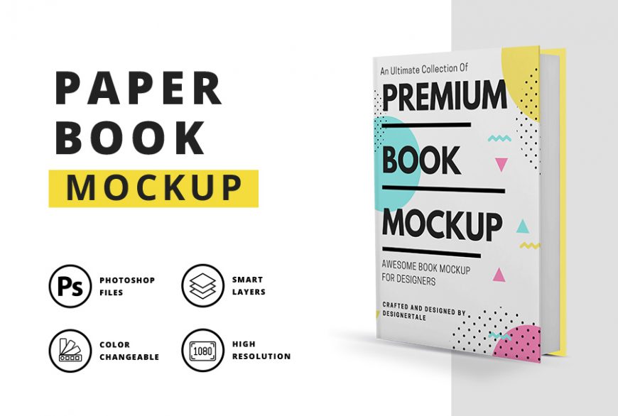 Paper Book Mock Up Template - Designertale