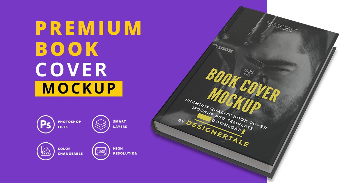 Print Ready Book Cover Template Mockup - Designertale