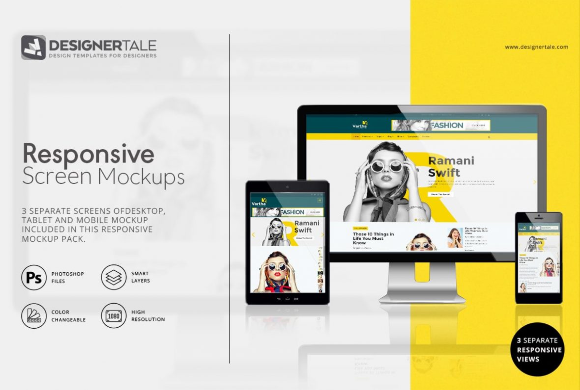 Responsive Screen Mockup - Designertale