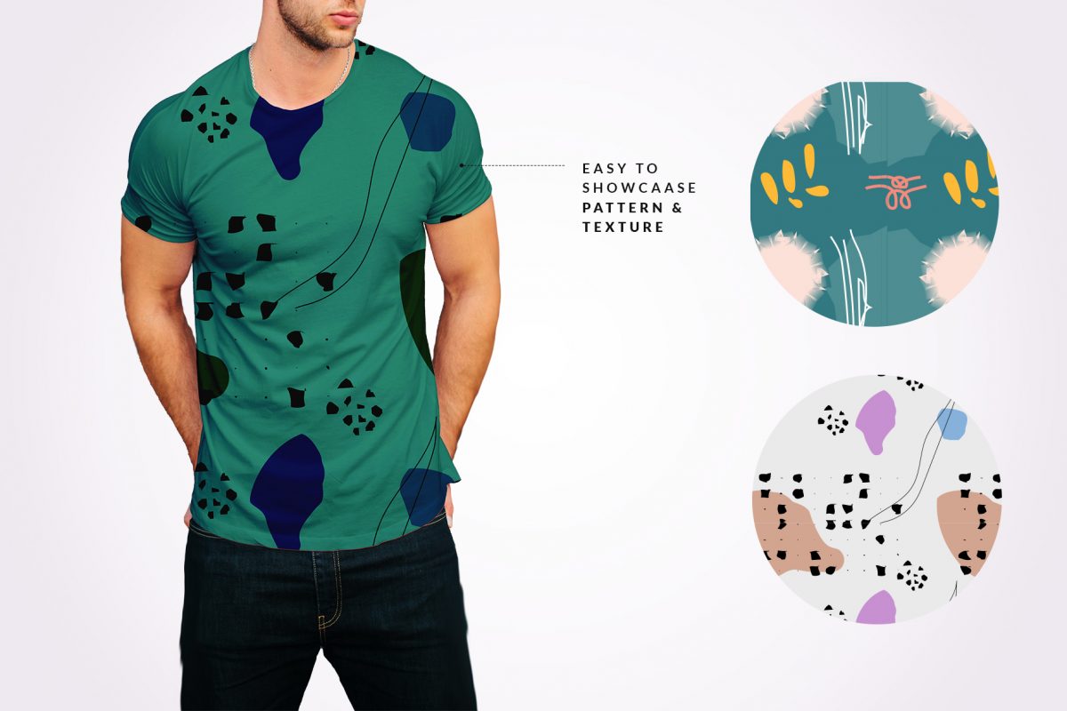 Round Neck Men T Shirt Mock Up - Designertale