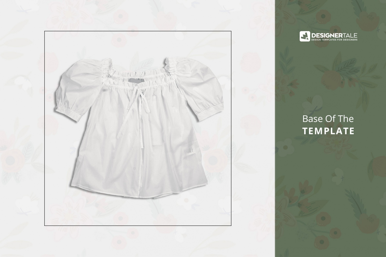 Female Puff Shoulder Blouse Mockup | Designertale