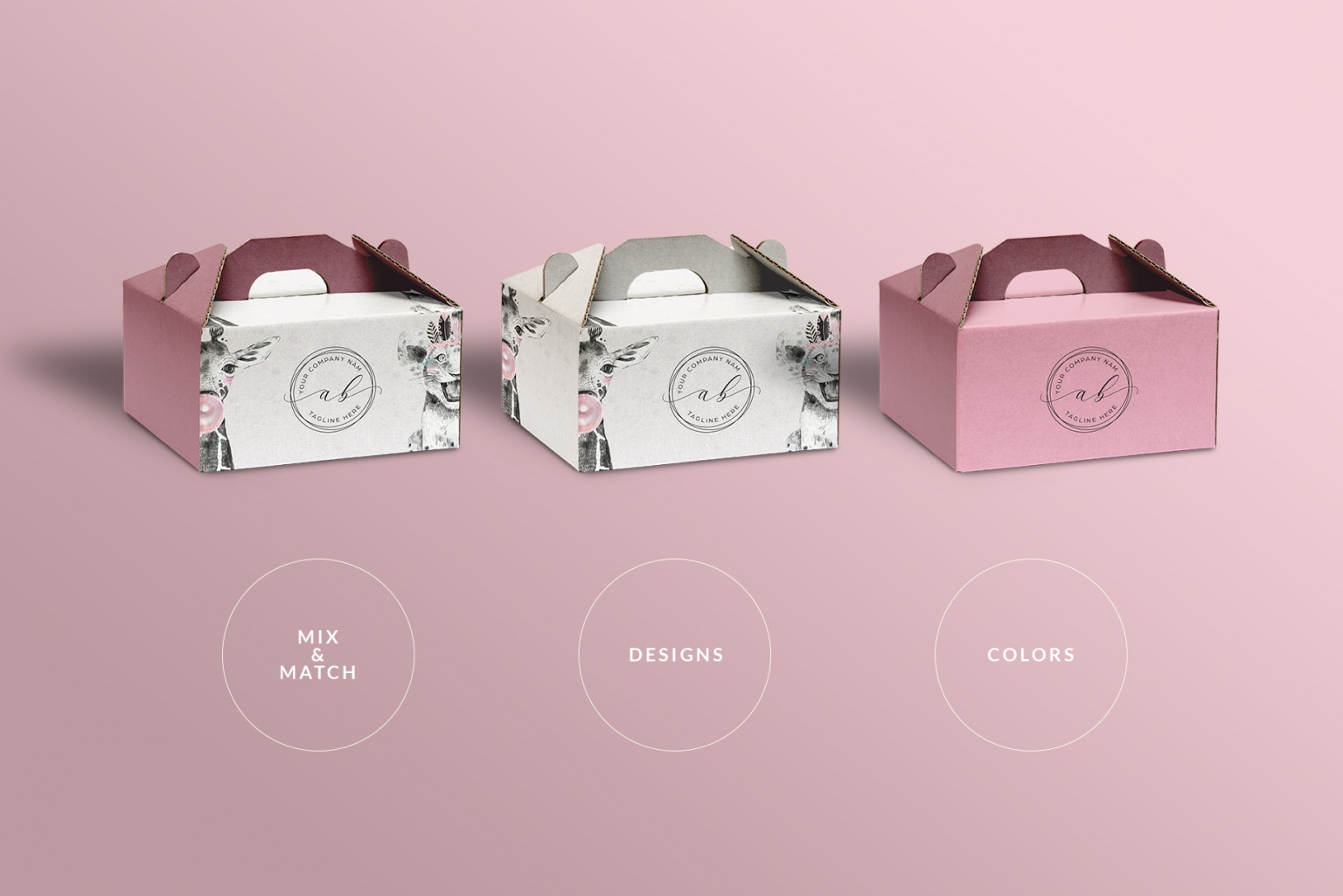 Cake Box Packaging Mockup - Designertale