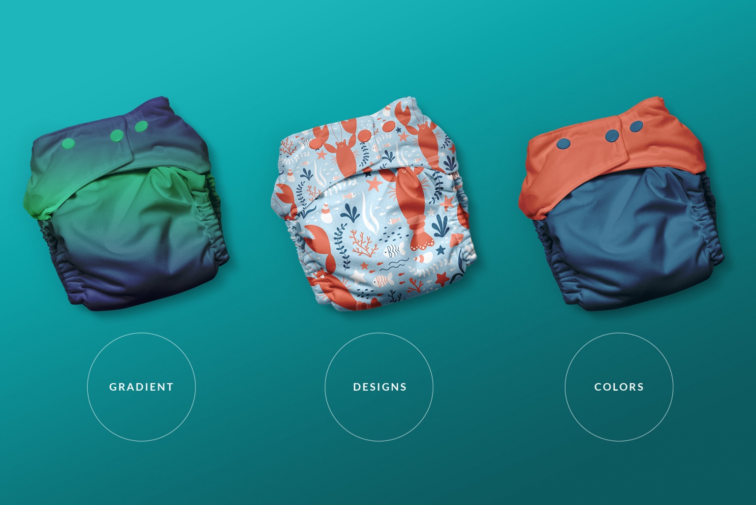 Reusable Cloth Diaper Mockup - Designertale