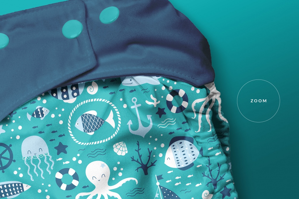 Reusable Cloth Diaper Mockup - Designertale