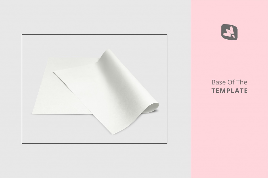 Top View Folded Wrapping Paper Mockup - Designertale