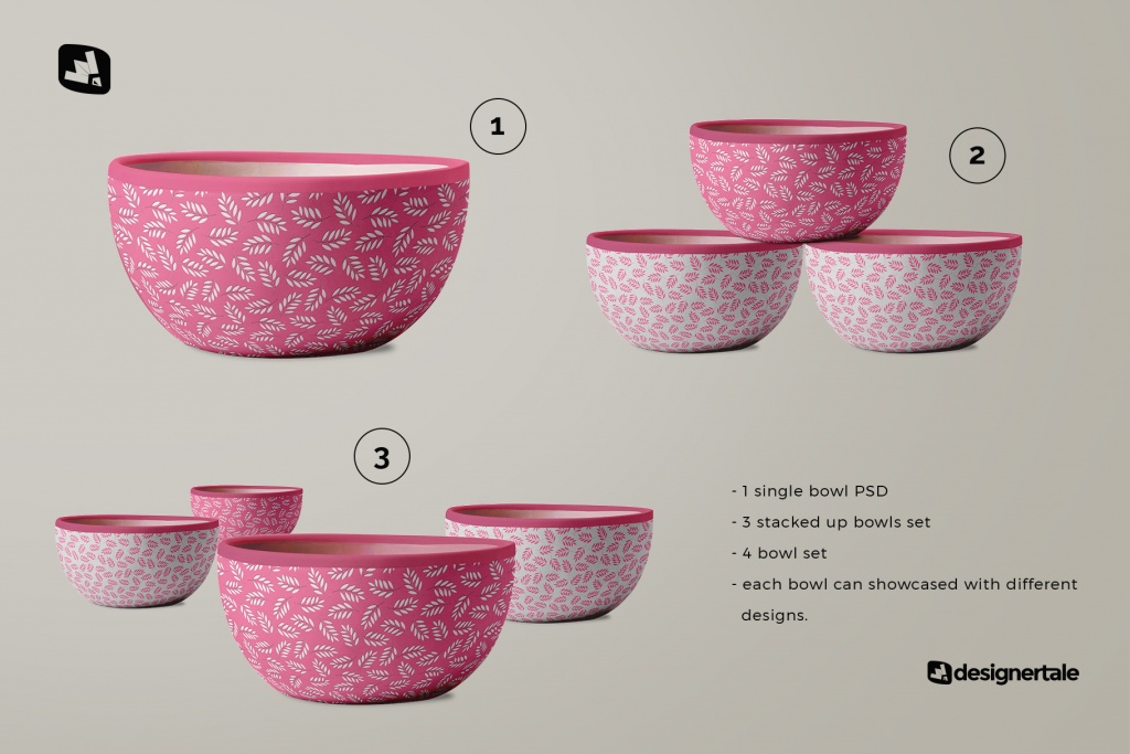 Front View Bowl Mockup Vol.1 - Designertale