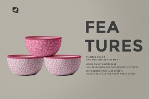 Front View Bowl Mockup Vol.1 - Designertale