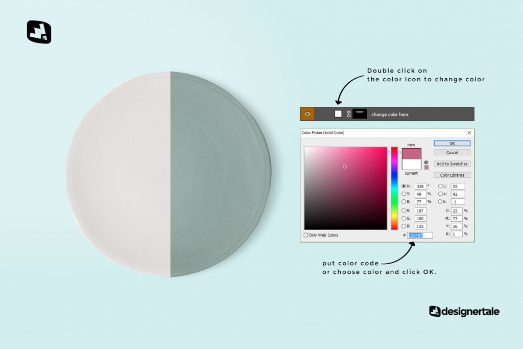 Top View Ceramic Dish Mockup - Designertale