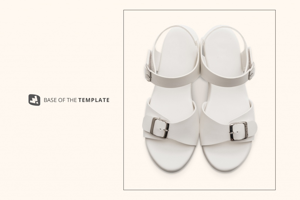 Top View Leather Sandal Mockup - Designertale