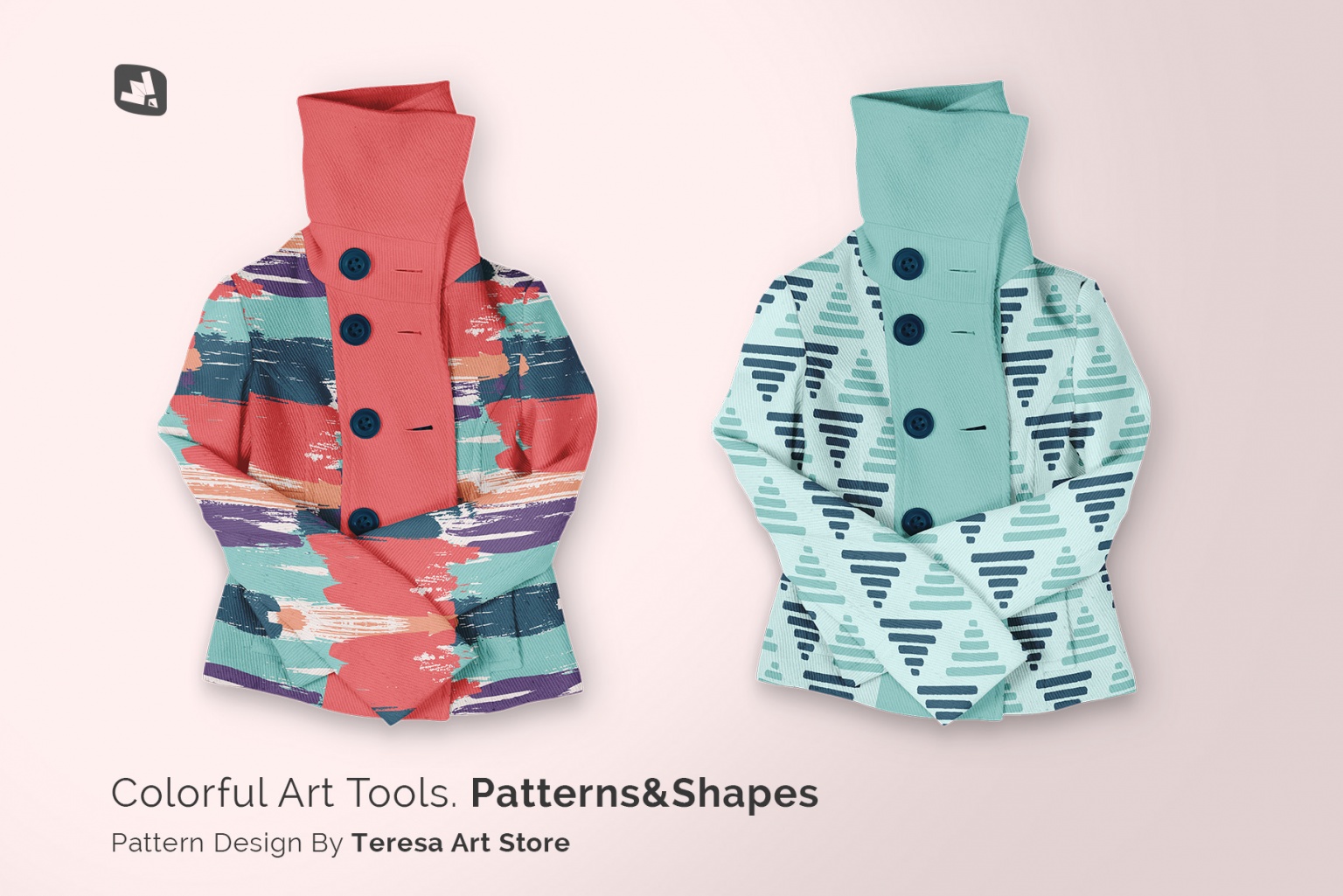 Women's High Collar Jacket Mockup - Designertale