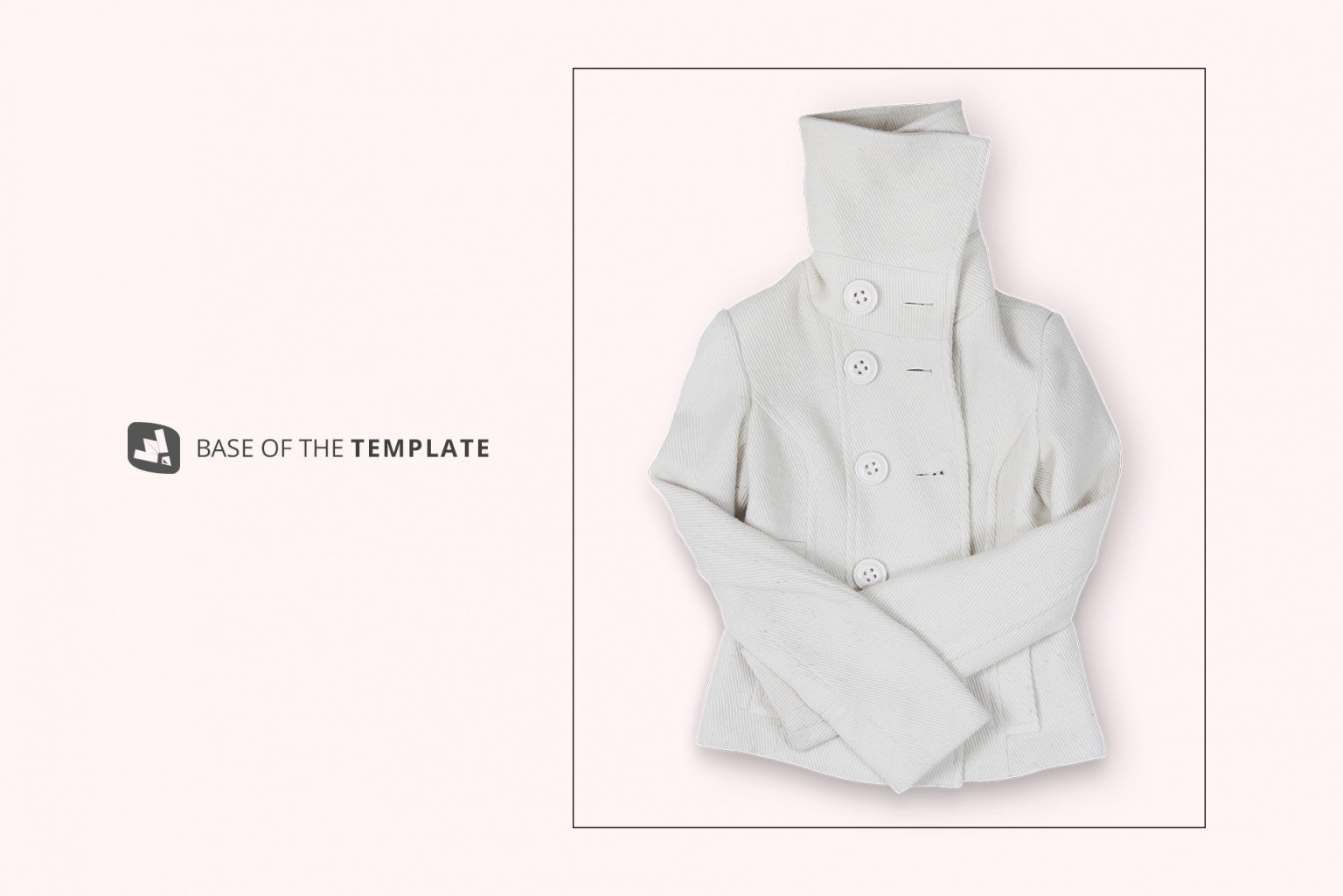 Women's High Collar Jacket Mockup - Designertale