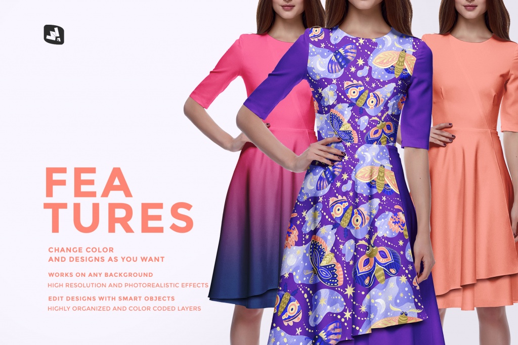 Female Formal Dress Mockup - Designertale