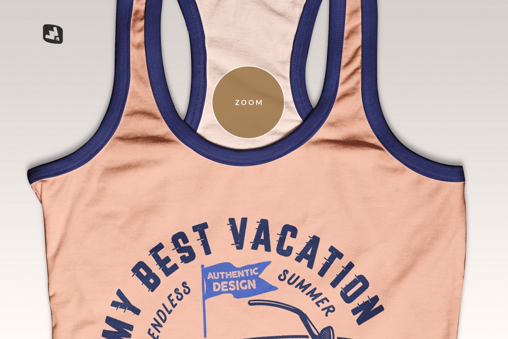 Top View Female Tank Top Mockup | Designertale