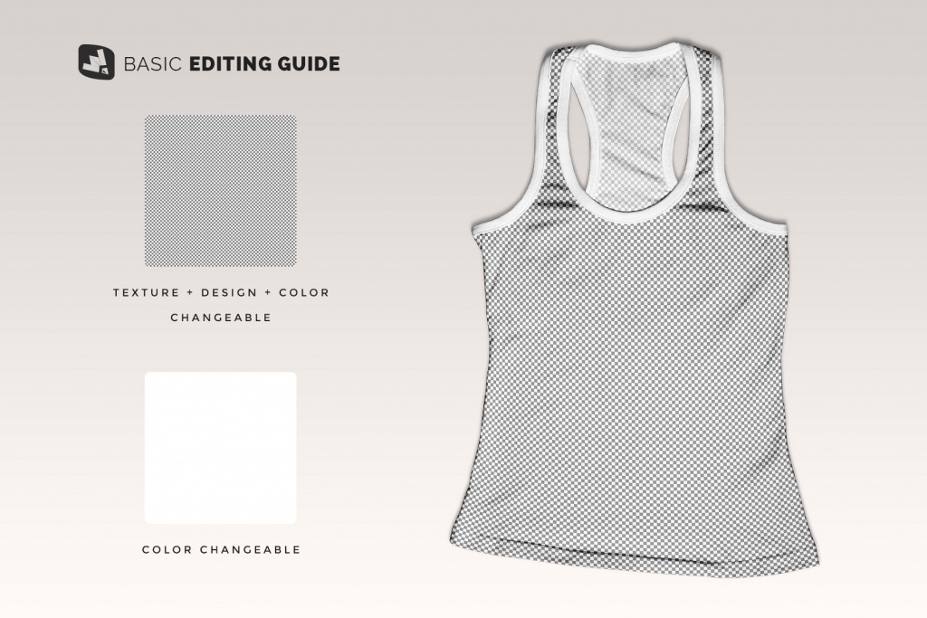Top View Female Tank Top Mockup | Designertale