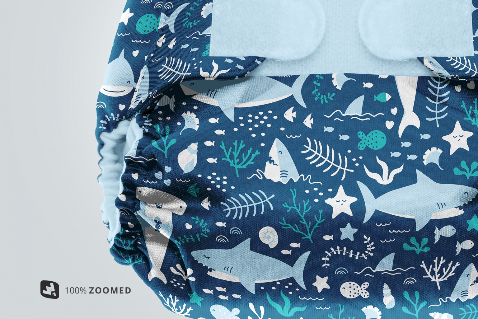 Reusable Velcro Cloth Diaper Mockup - Designertale