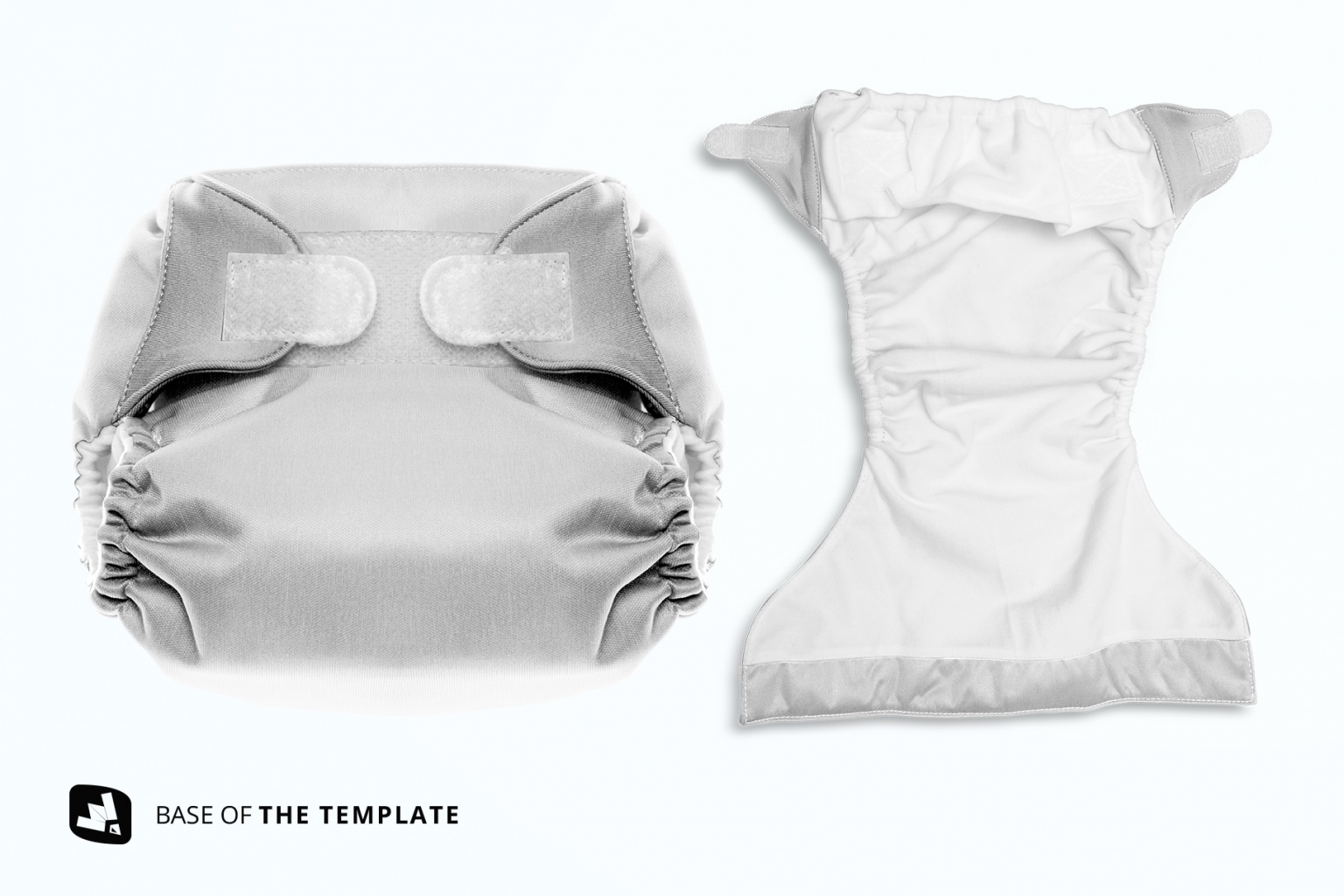 Reusable Velcro Cloth Diaper Mockup - Designertale
