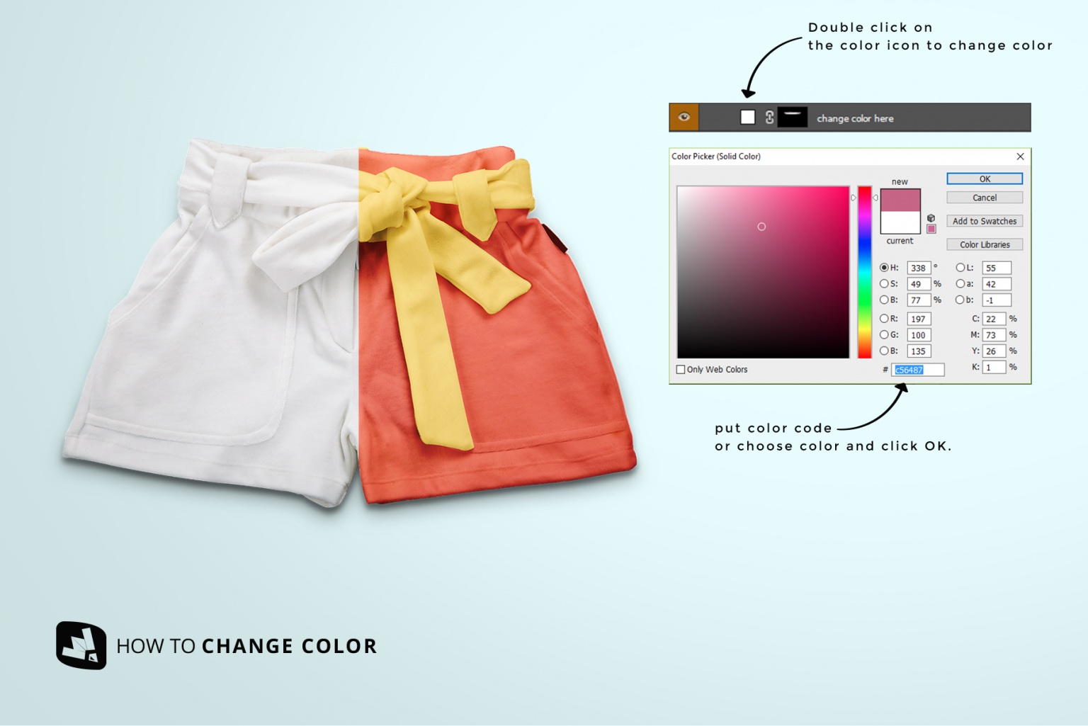 Women's Fancy Short Pants Mockup | Designertale