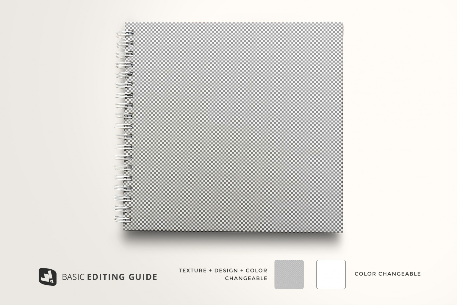 Top View Spiral Journal Cover Mockup - Designertale