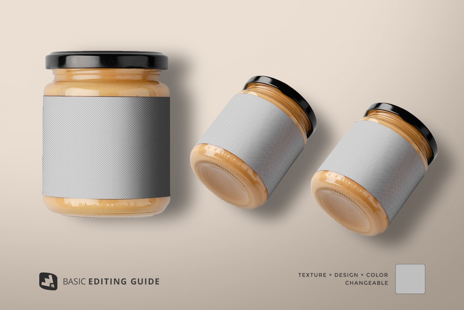 Organic Nut Butter Packaging Mockup - Designertale