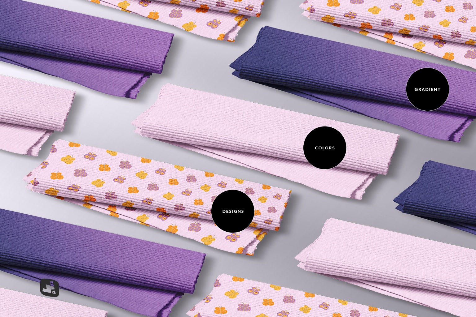 Top View Cloth Table Mat Set Mockup | Designertale