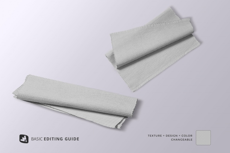 Top View Cloth Table Mat Set Mockup | Designertale