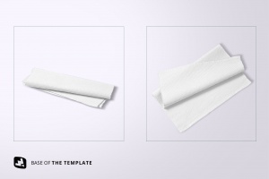 Top View Cloth Table Mat Set Mockup | Designertale