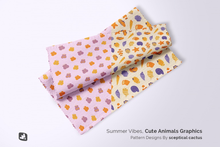 Top View Cloth Table Mat Set Mockup | Designertale