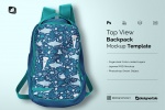 Top View Backpack Mockup - Designertale