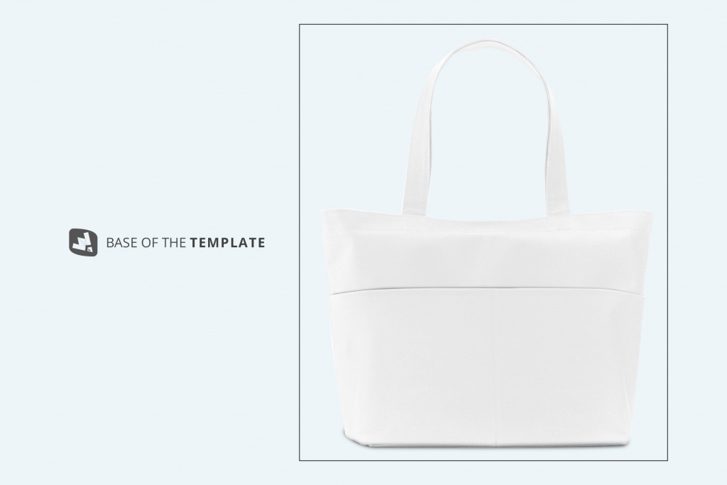 Front View Fabric Shopping Bag Mockup | Designertale