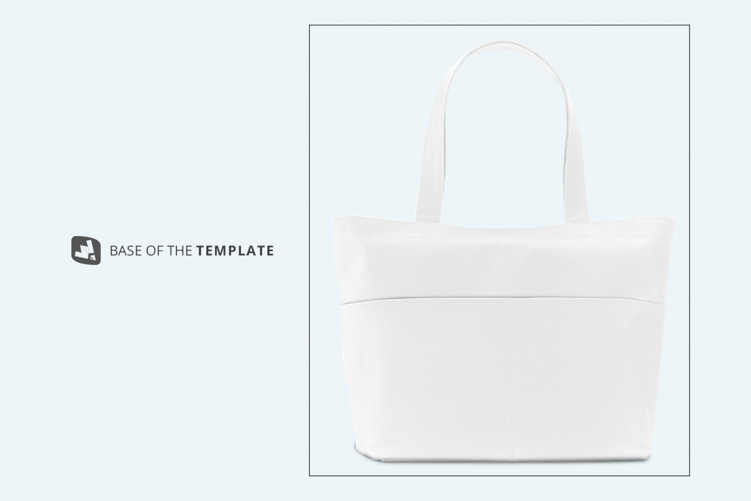 Front View Fabric Shopping Bag Mockup | Designertale