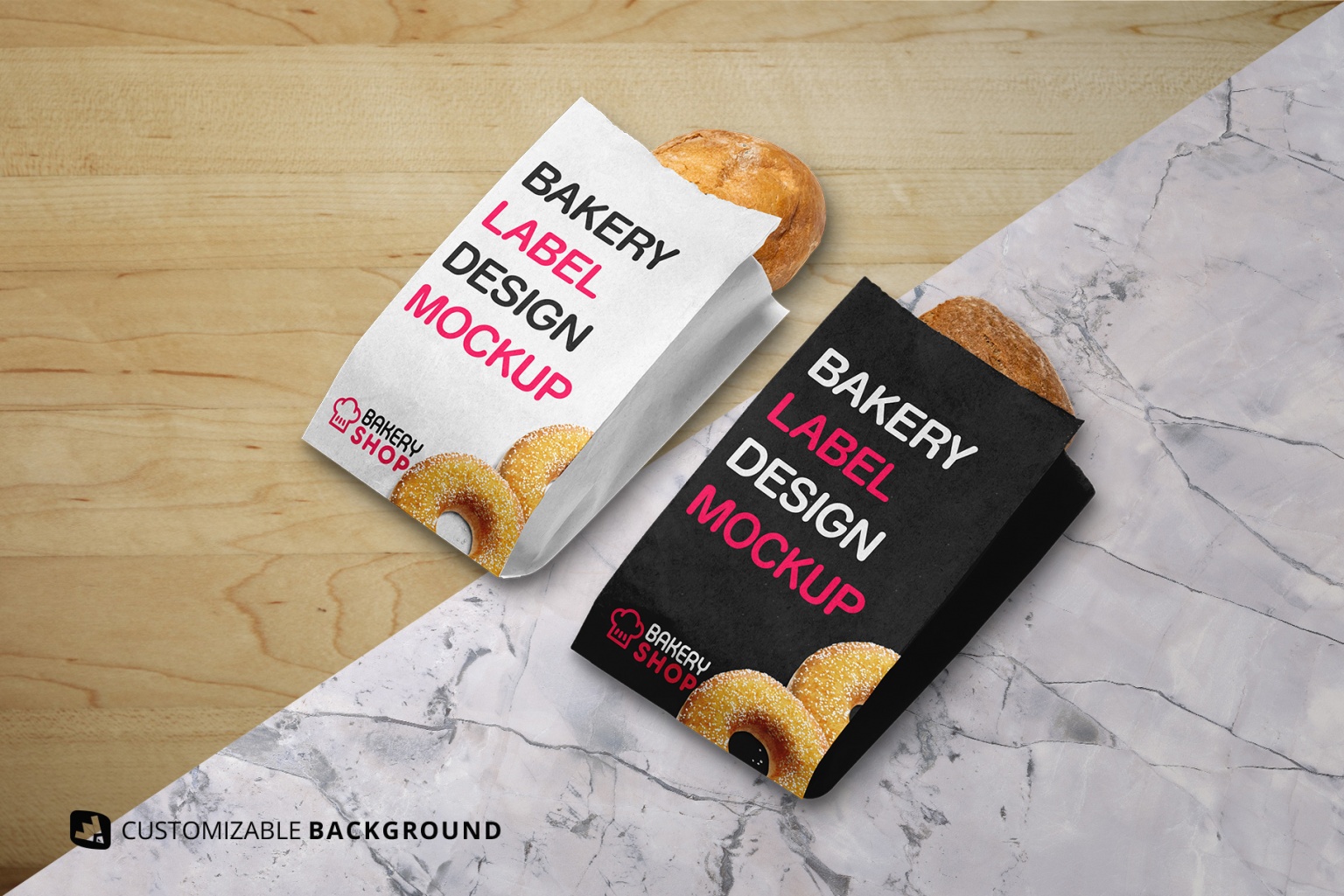 Kraft Paper Bakery Branding Mockup - Designertale