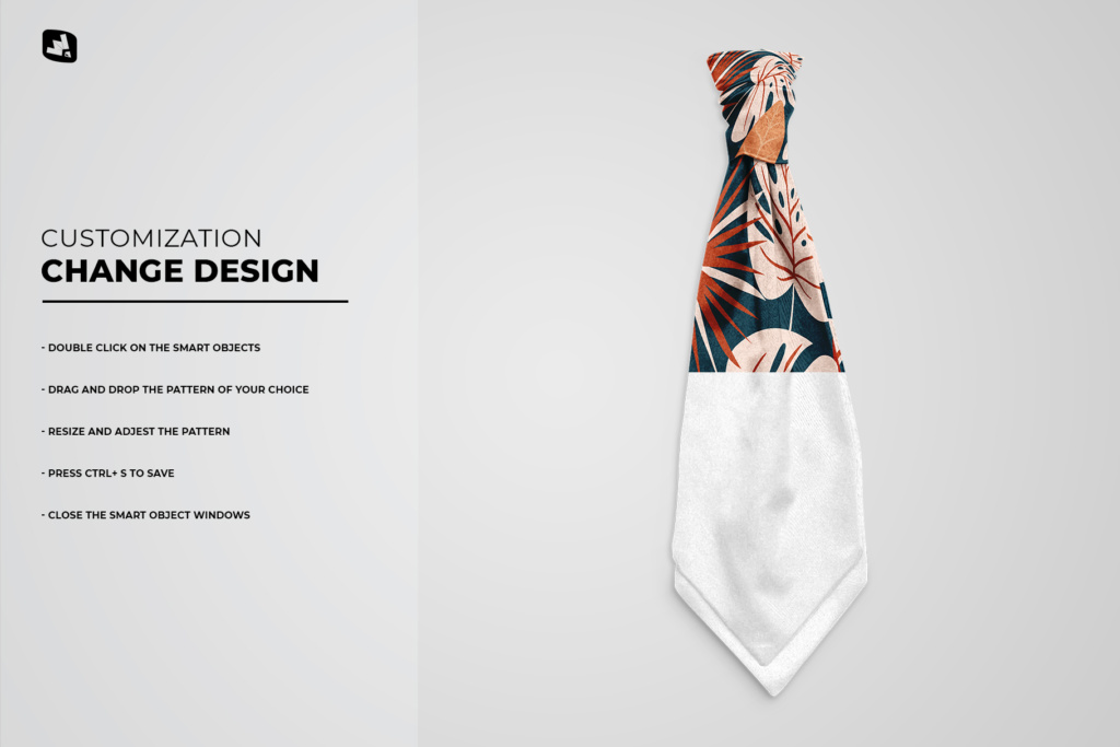 Female Necktie Mockup - Designertale