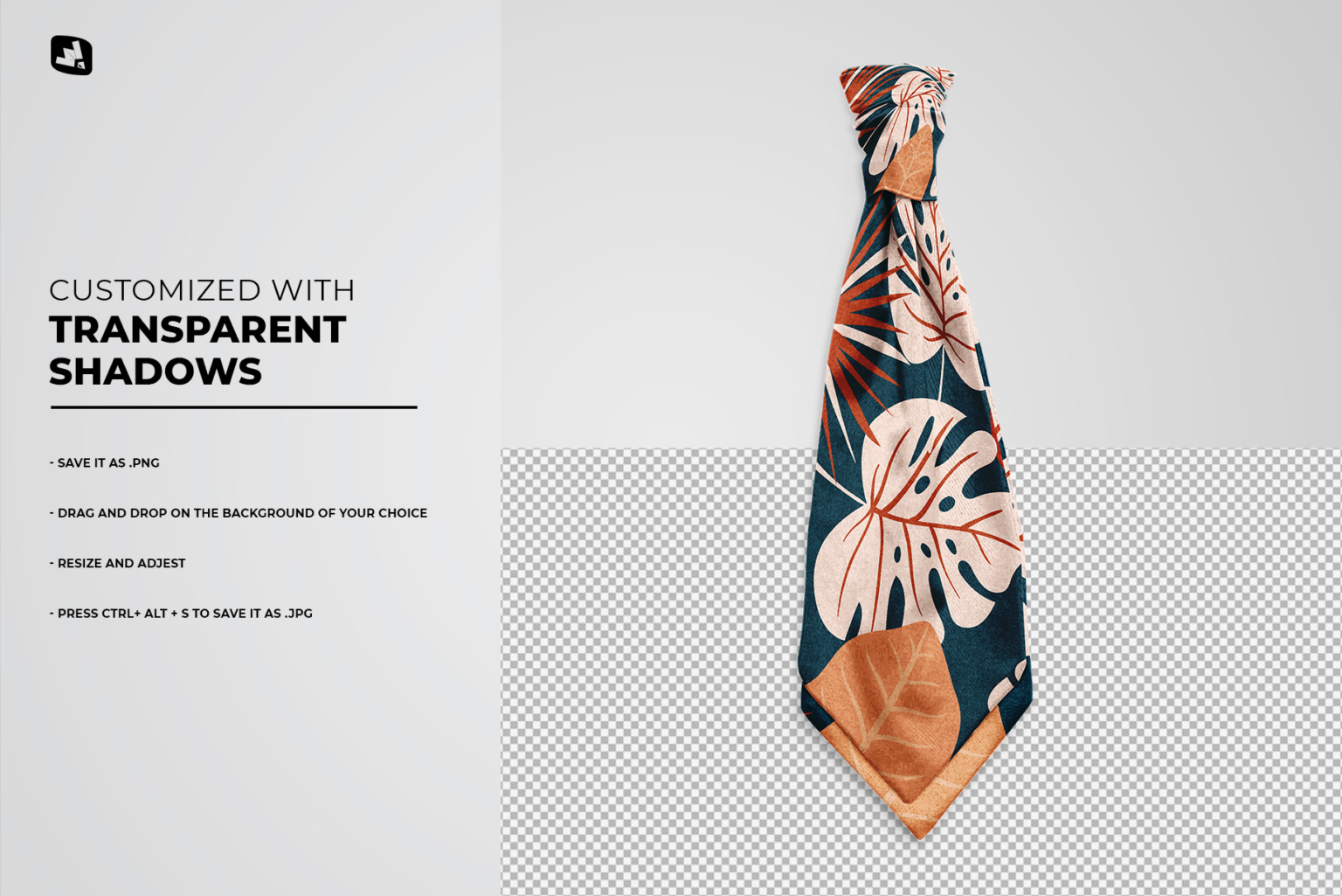 Female Necktie Mockup - Designertale