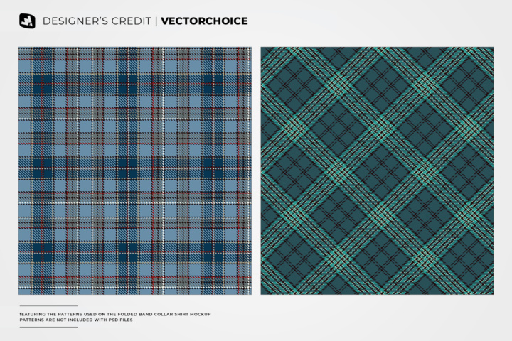 Folded Band Collar Shirt Mockup - Designertale