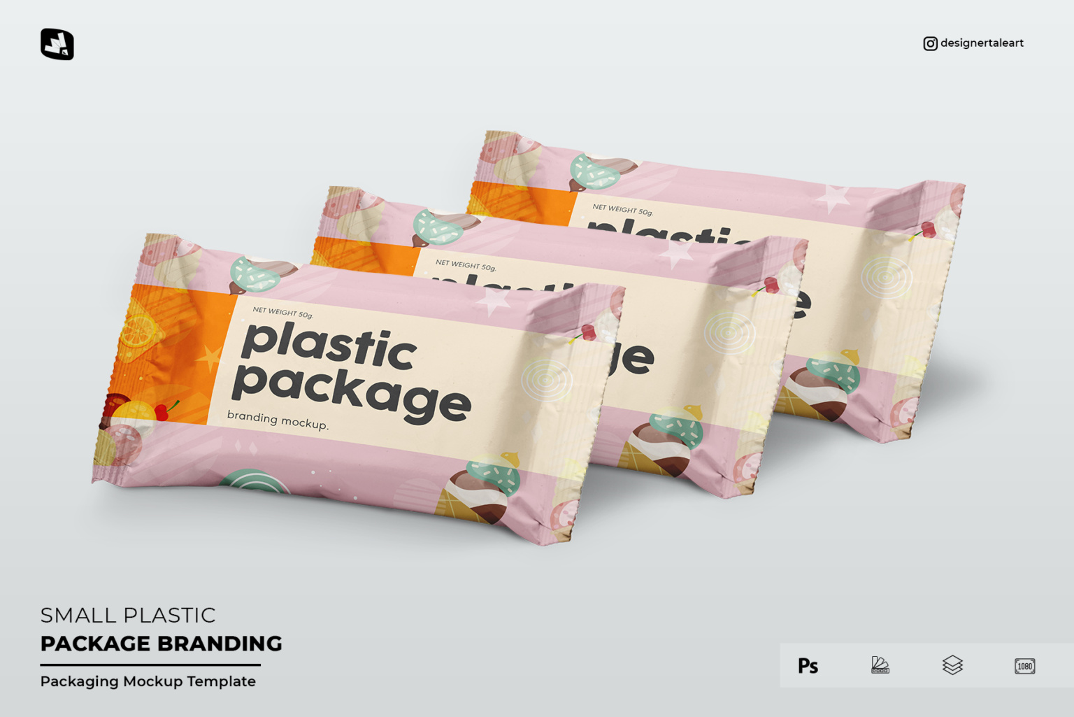 Plastic Package Branding Mockup - Designertale