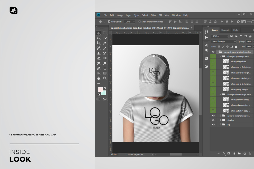 Apparel Merchandise Branding Mockup - Designertale