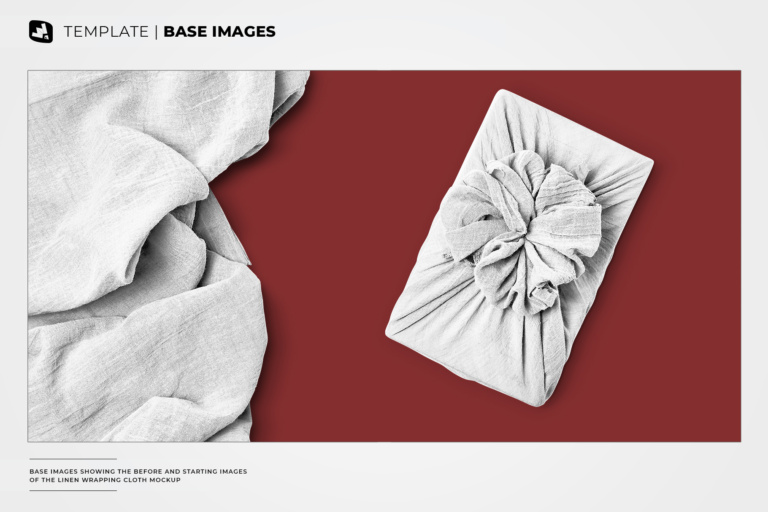 Linen Wrapping Cloth Mockup - Designertale