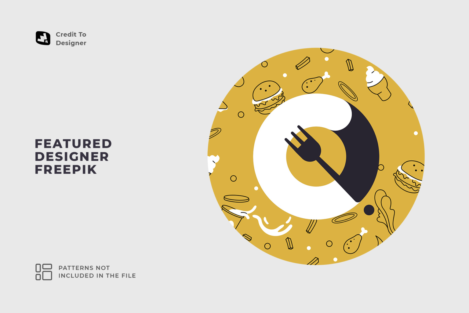 Set Of Circular Stickers Mockup - Designertale