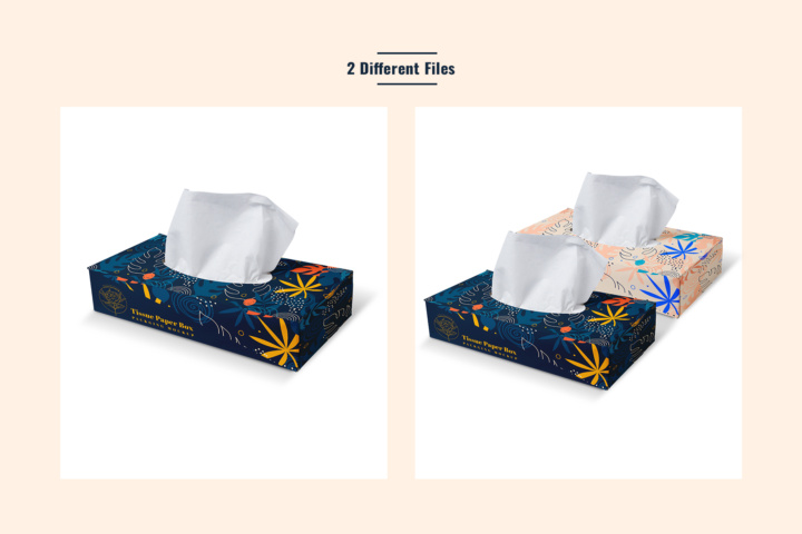 Tissue Paper Box Packaging Mockup - Designertale
