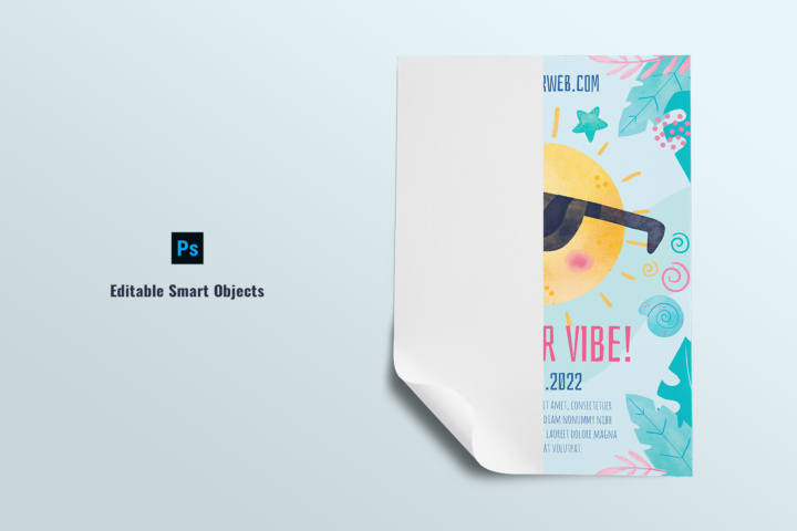 Top View Paper Poster Set Mockup - Designertale