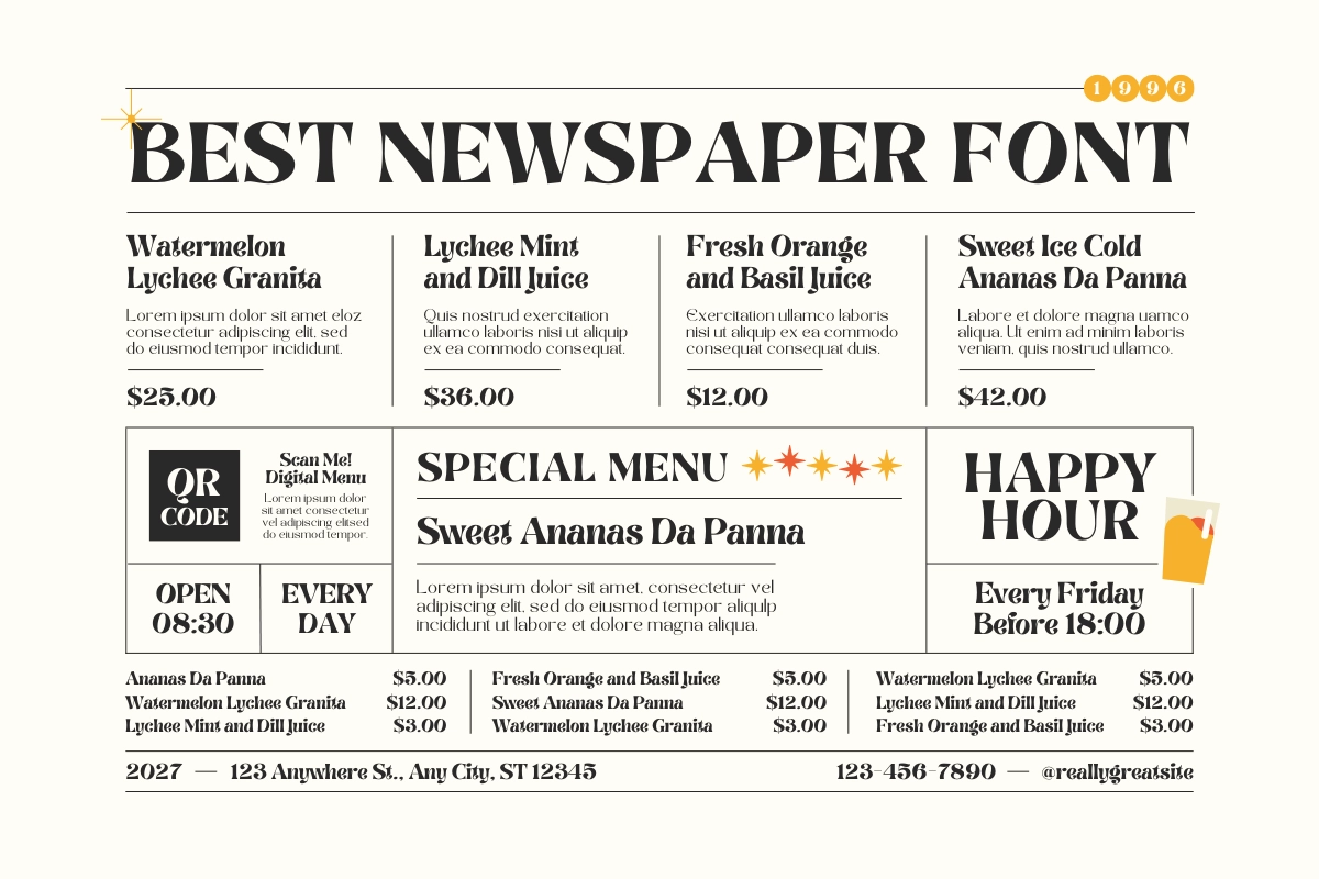 Old Newspaper Font Old Newspaper Font