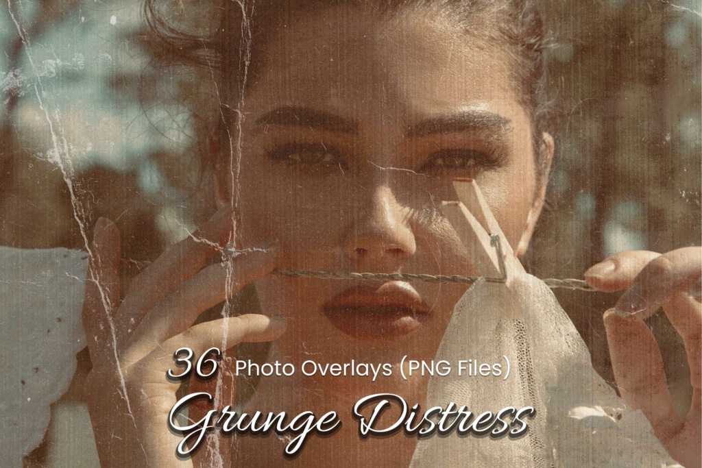 36 Grunge Distress Photoshop Overlays - Designertale